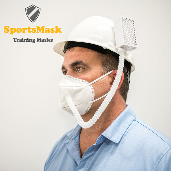 SportsMask Fan-Powered Airflow HEPA Filter Face Mask, Air Purifier